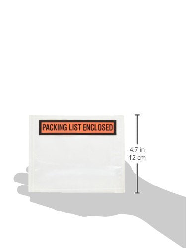 100 pcs 4.5" x 5.5" Packing List Enclosed Back Side Loading Envelopes ...