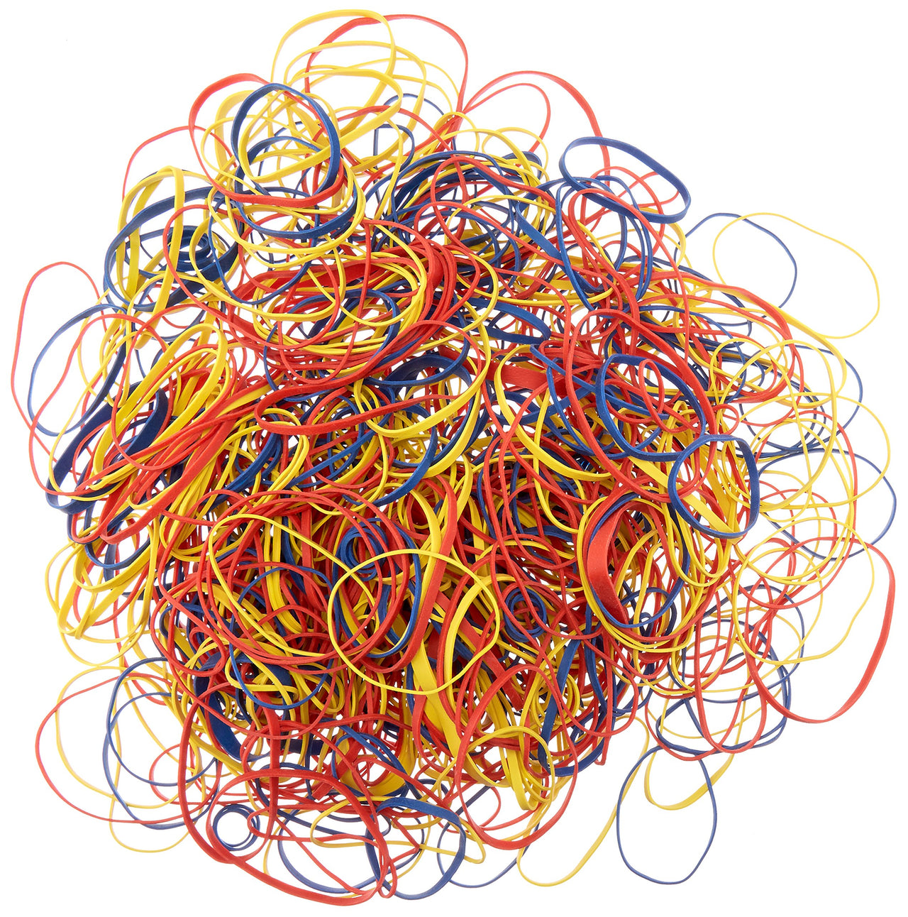 Basics Assorted Size and Color Rubber Bands, 0.5 lb. 0.5 Pound Pack ...