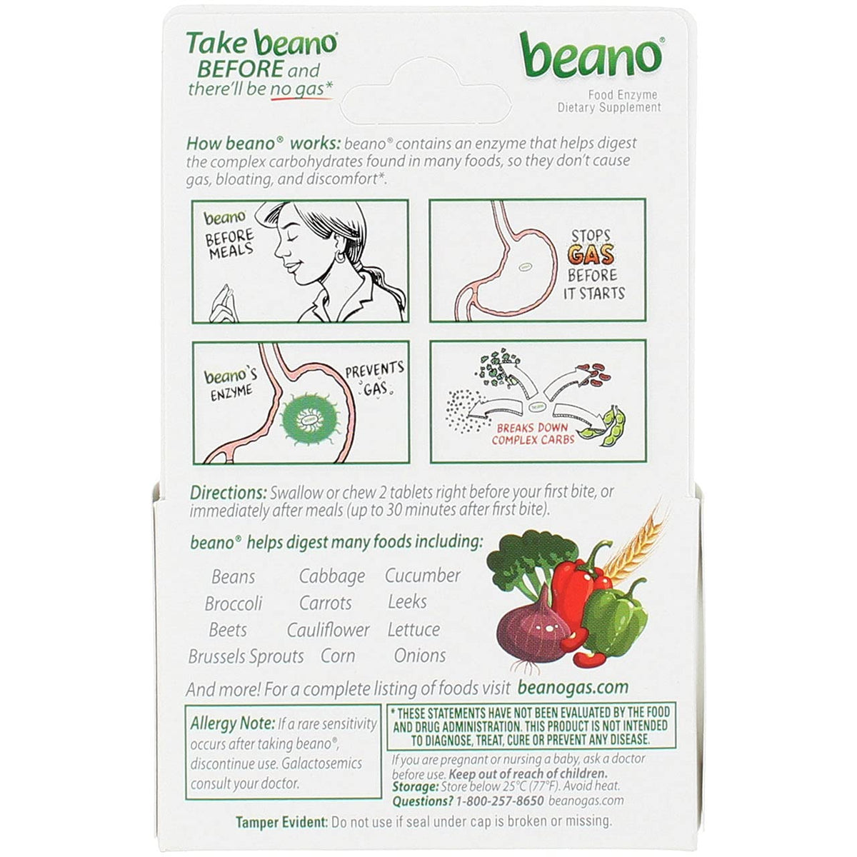 Beano Extra Strength, Gas Prevention & Digestive Enzyme Supplement, 10 ...