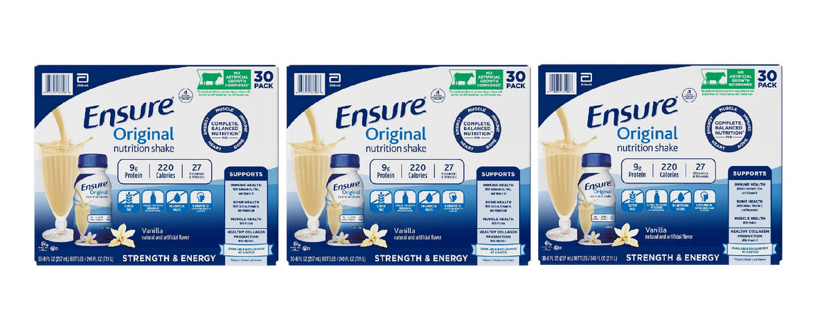 Ensure Original Nutrition Shake, 8 fl. oz, 30-pack, Vanilla 3PK – Stuff ...