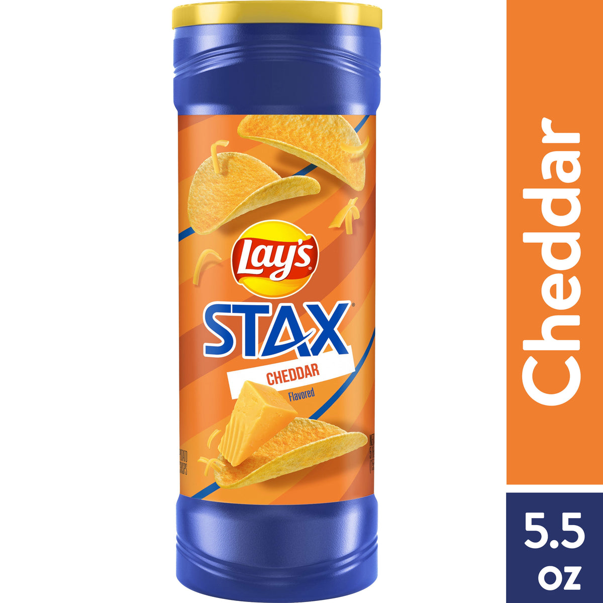 Lay's Stax Cheddar Flavored Potato Chips, 5.5 oz Canister – Stuff From ...