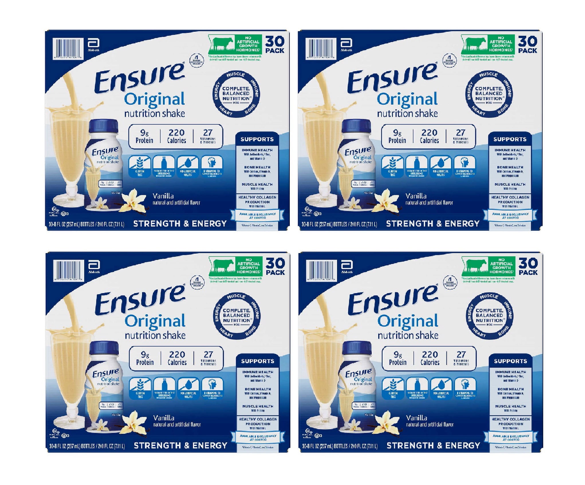 Ensure Original Nutrition Shake, 8 fl. oz, 30-pack, Vanilla 4PK – Stuff ...